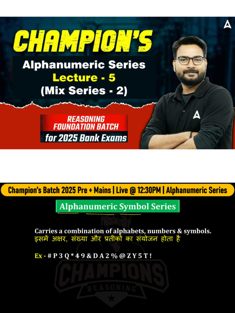 Reasoning Champion Class 5 Saurav Sir | PDF