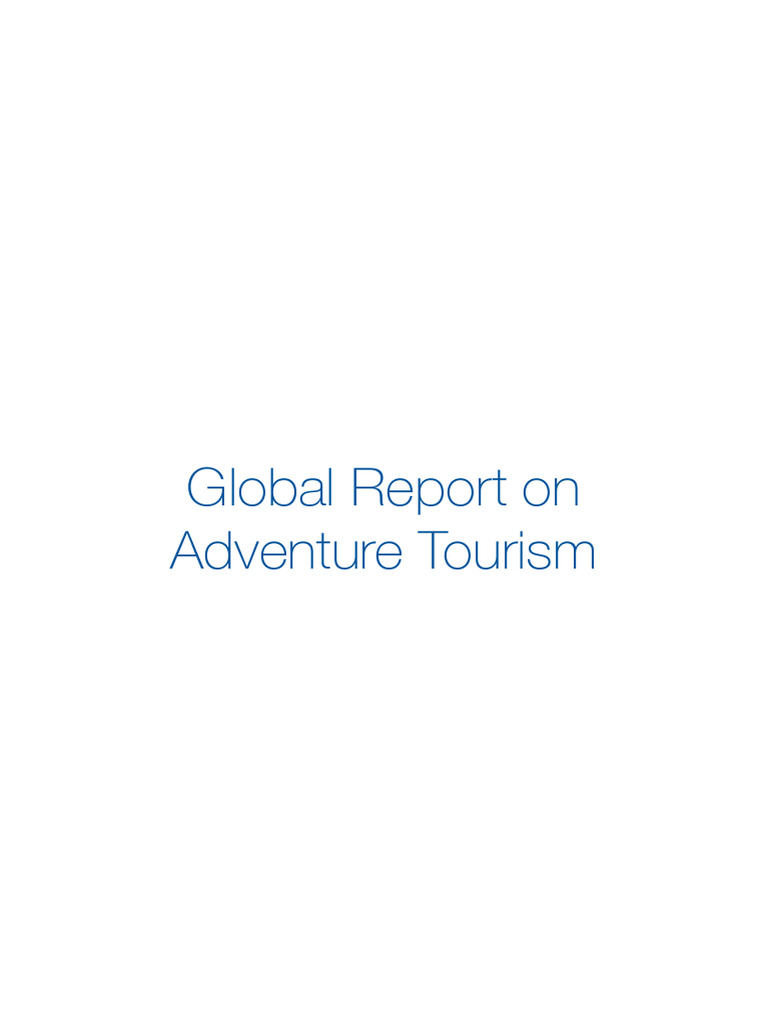 UNWTO Global Report: Adventure Tourism | PDF | Tourism