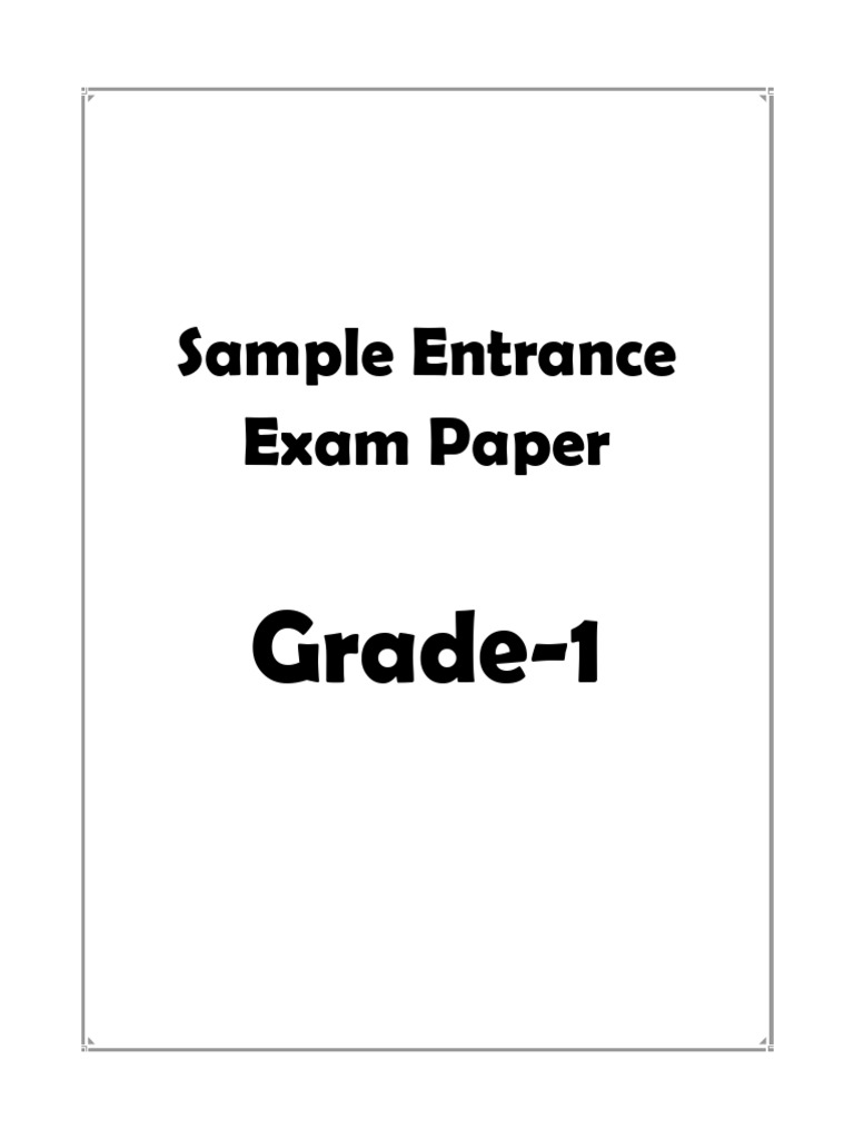 G1 Sample Entrance Exam | PDF | Languages Of Asia | Languages
