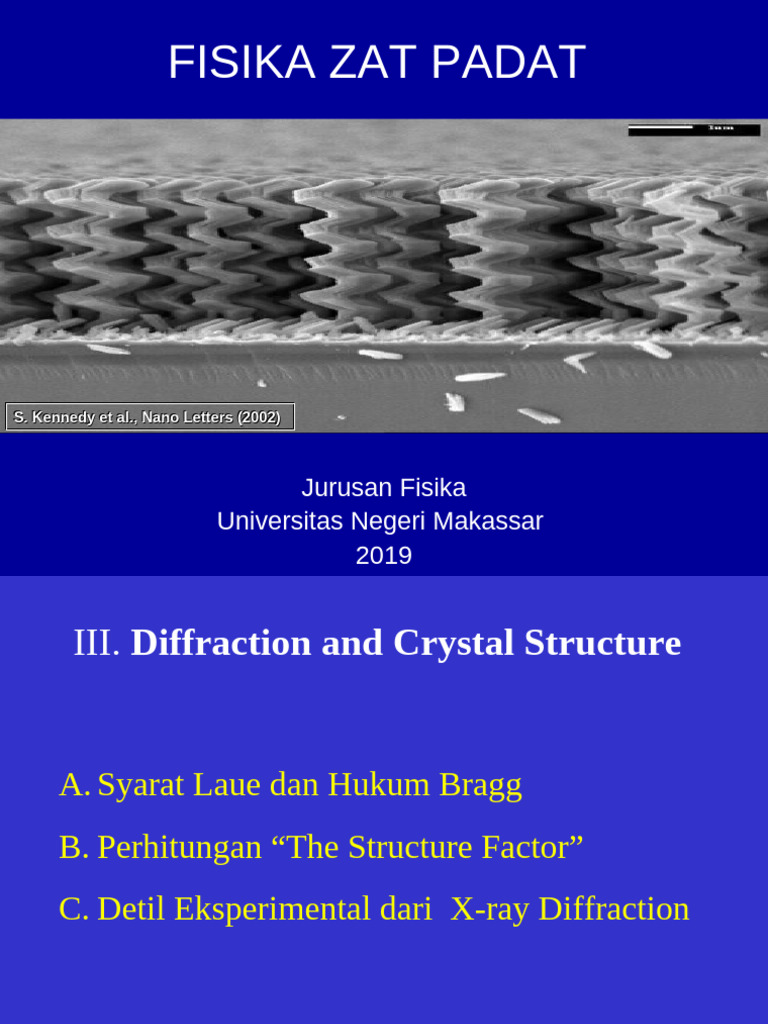 Lecture 3 A | PDF | X Ray Crystallography | Diffraction
