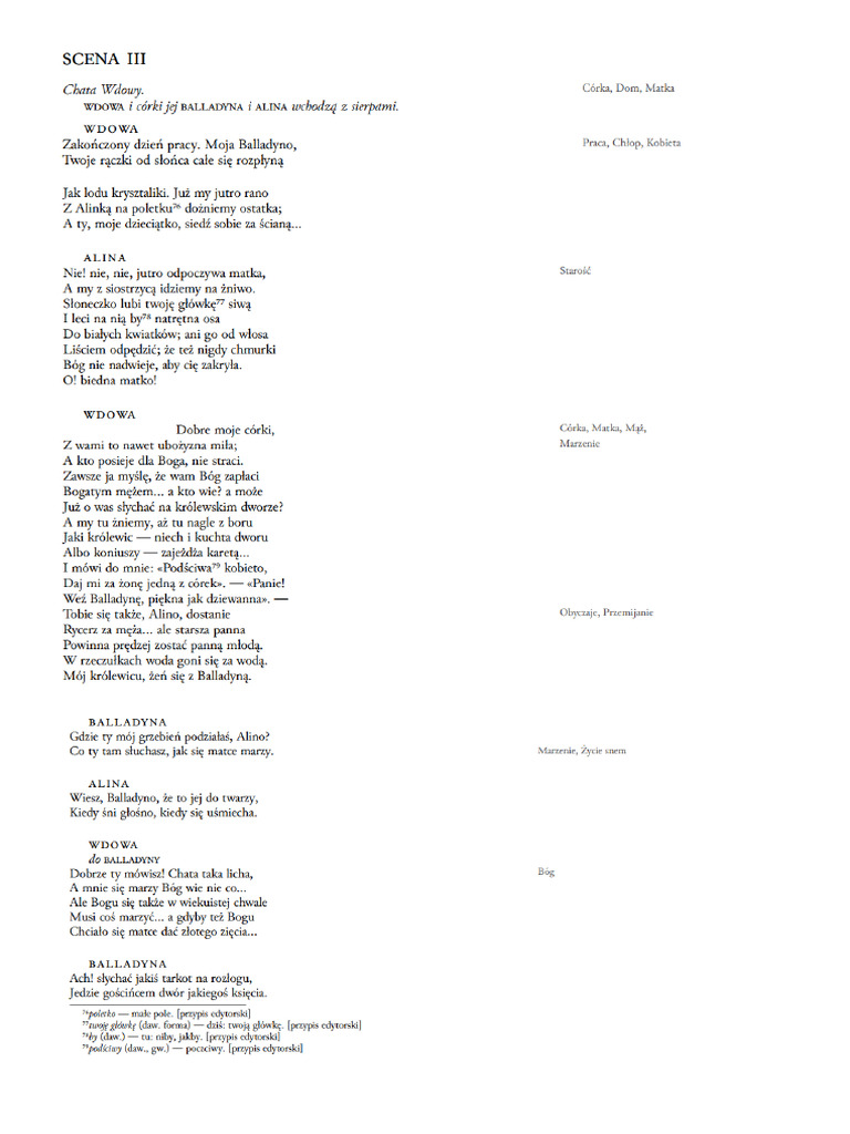 Balladyna-akt-1-scena-3 | PDF