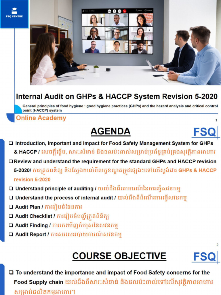 Ghps&Haccp Internal Audit - fsq1023 | PDF
