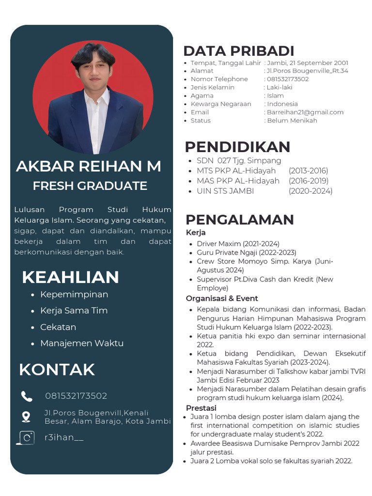 CV Akbar Reihan M.New | PDF