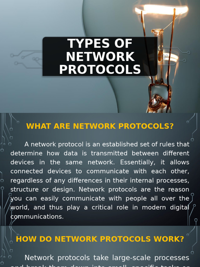 LESSON 9 Types of Network Protocols | PDF | Computer Network ...