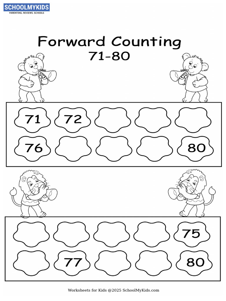 Forward Counting 71 To 80 w7001601 | PDF