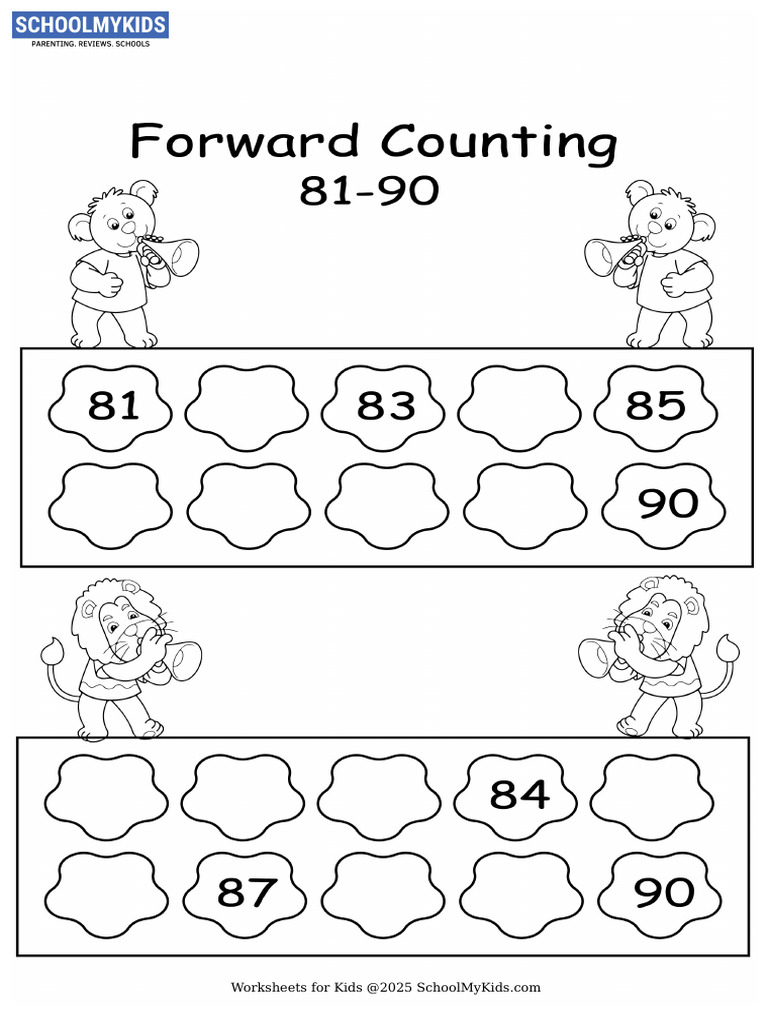 Forward Counting 81 To 90 w7001602 | PDF