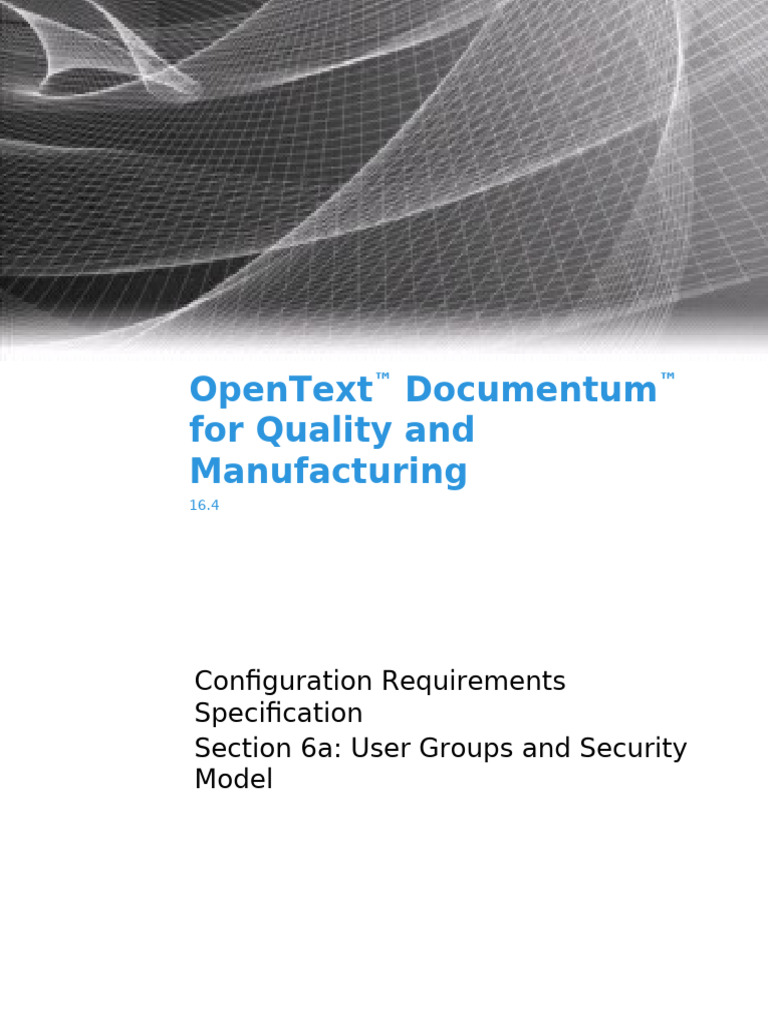 LSQM CRS Section 6a User Groups and Security Model | PDF | Medical ...
