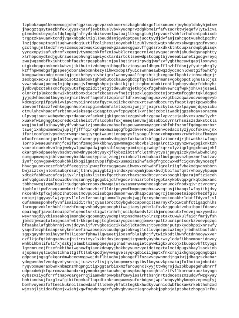 Random Character String Analysis | PDF