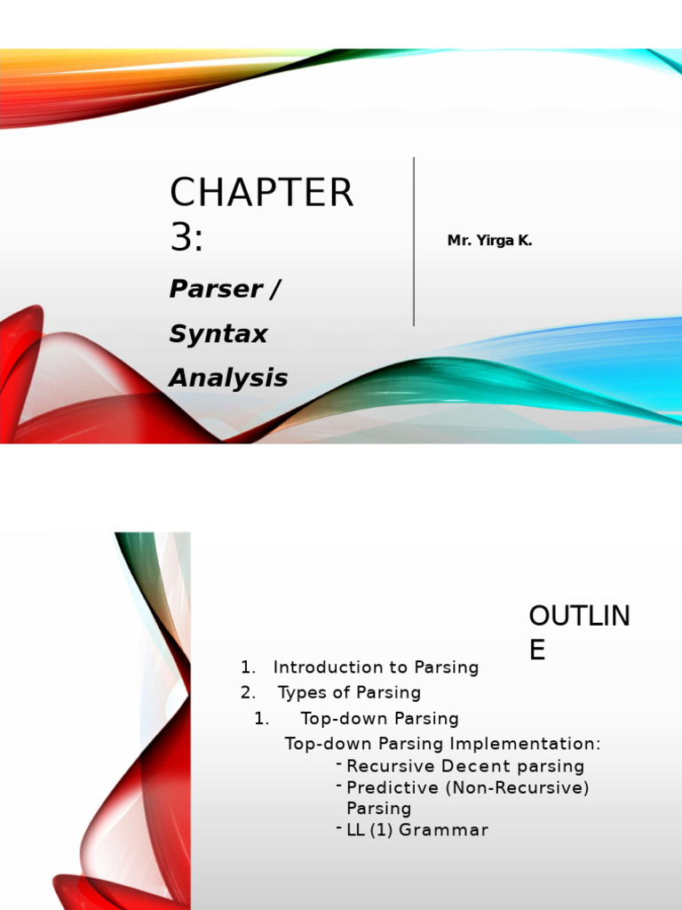 Chapter 3 Syntax Analysis | PDF | Parsing | Formalism (Deductive)