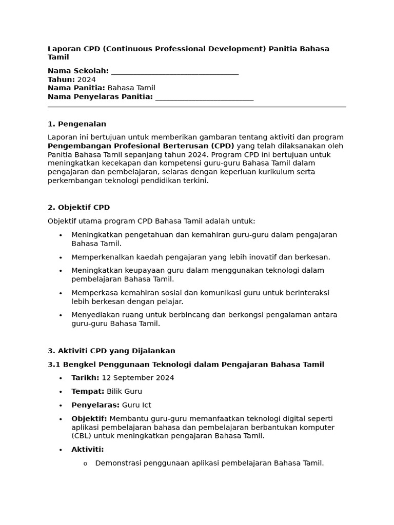 Laporan CPD | PDF