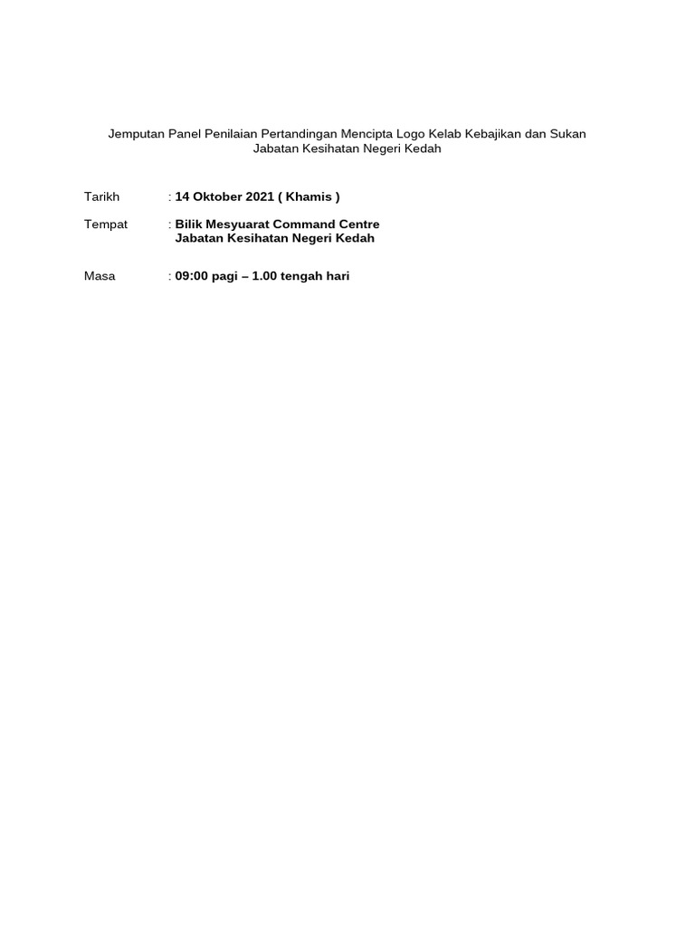 Jadual Jemputan | PDF