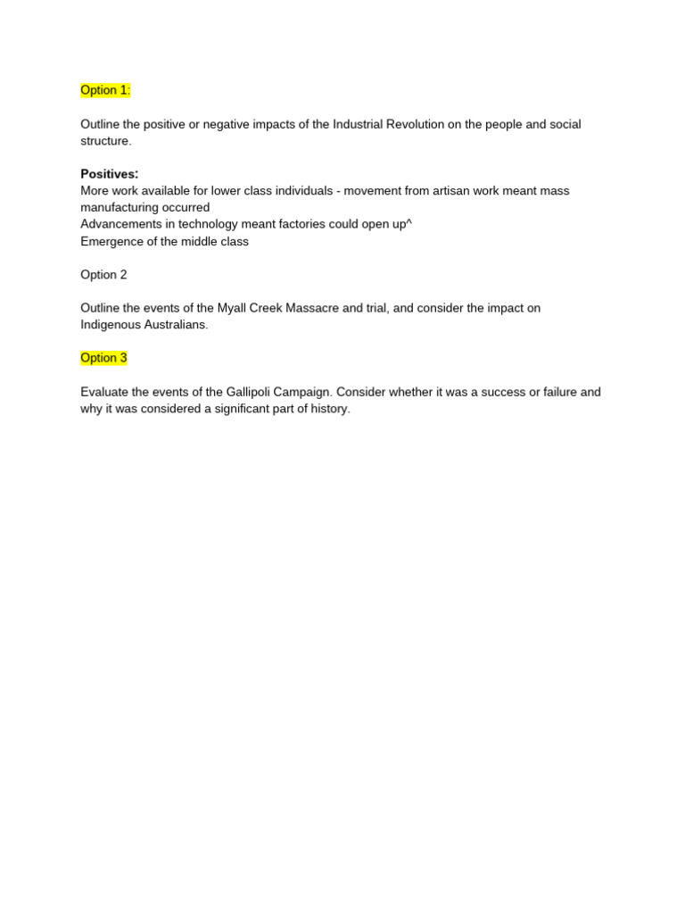 History Exam Practice Prompts | PDF