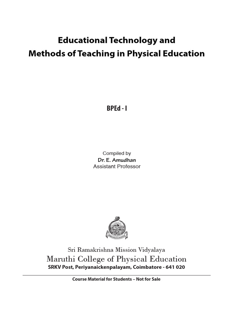Educational Technology and Methods of Teaching - BPEd | PDF | Teachers | Learning