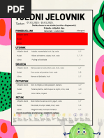 Školski Jelovnik 032025 | PDF