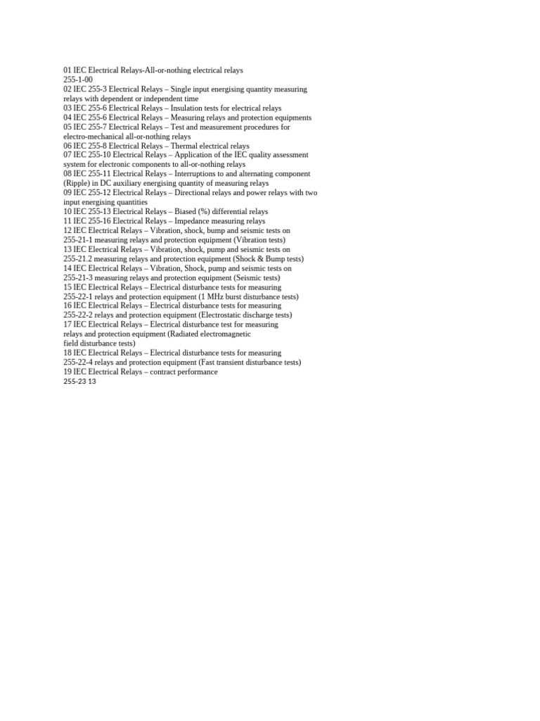 01 IEC Electrical Relays | PDF