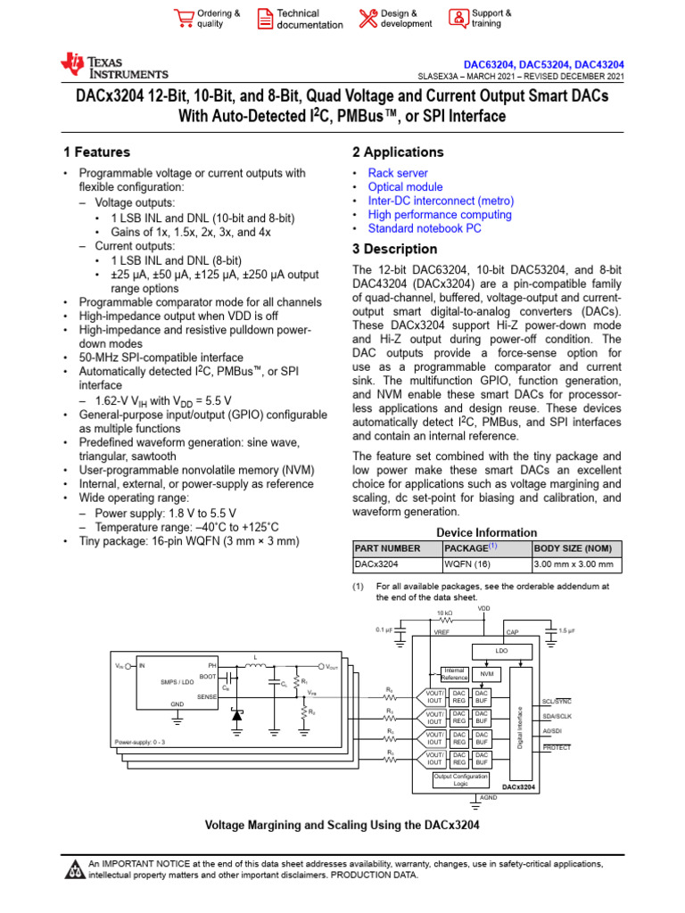 dac63204 - datasheet | PDF | Electrostatic Discharge | Electronic Engineering
