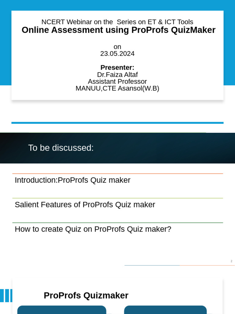 Online Assessment Using ProProfs Quizmaker | PDF