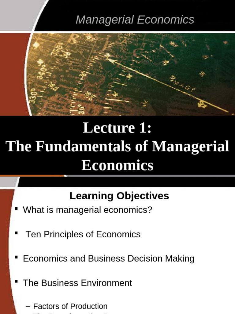 Lecture 1 - Fundamentals | PDF | Economics | Opportunity Cost