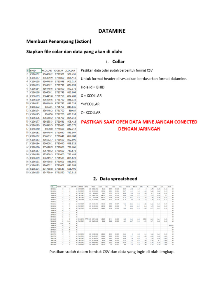 Datamine Section | PDF