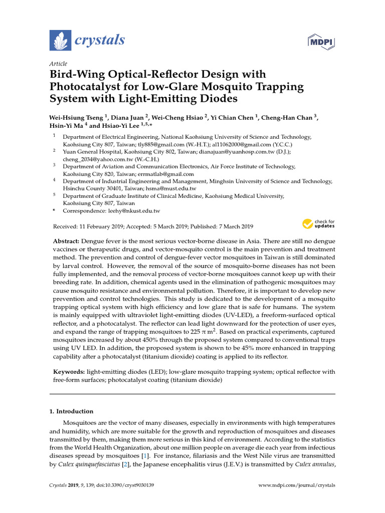 Bird-Wing Optical-Reflector Design With Photocatal | PDF | Ultraviolet ...