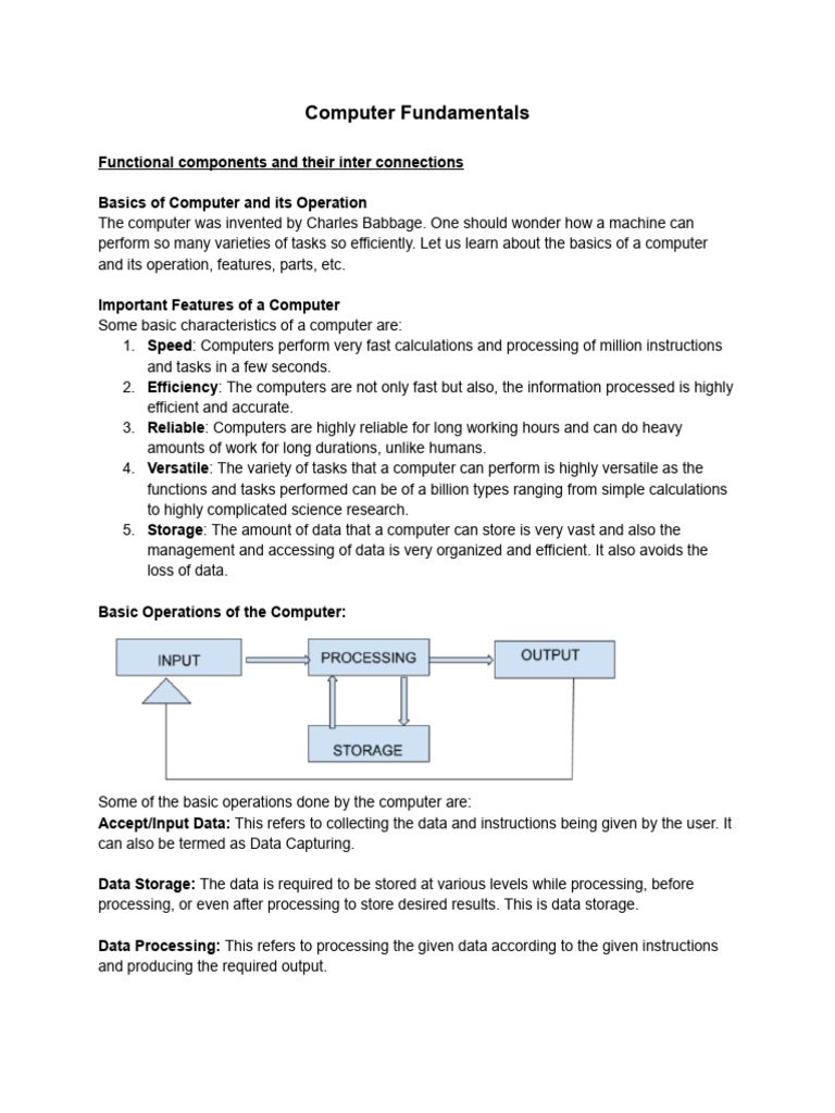 Unit 1 - Computer Fundamentals | PDF | Computer Data Storage | Computer Program