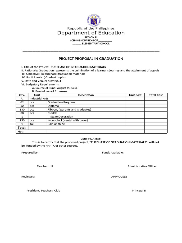 2 PROJECT PROPOSAL Graduation | PDF