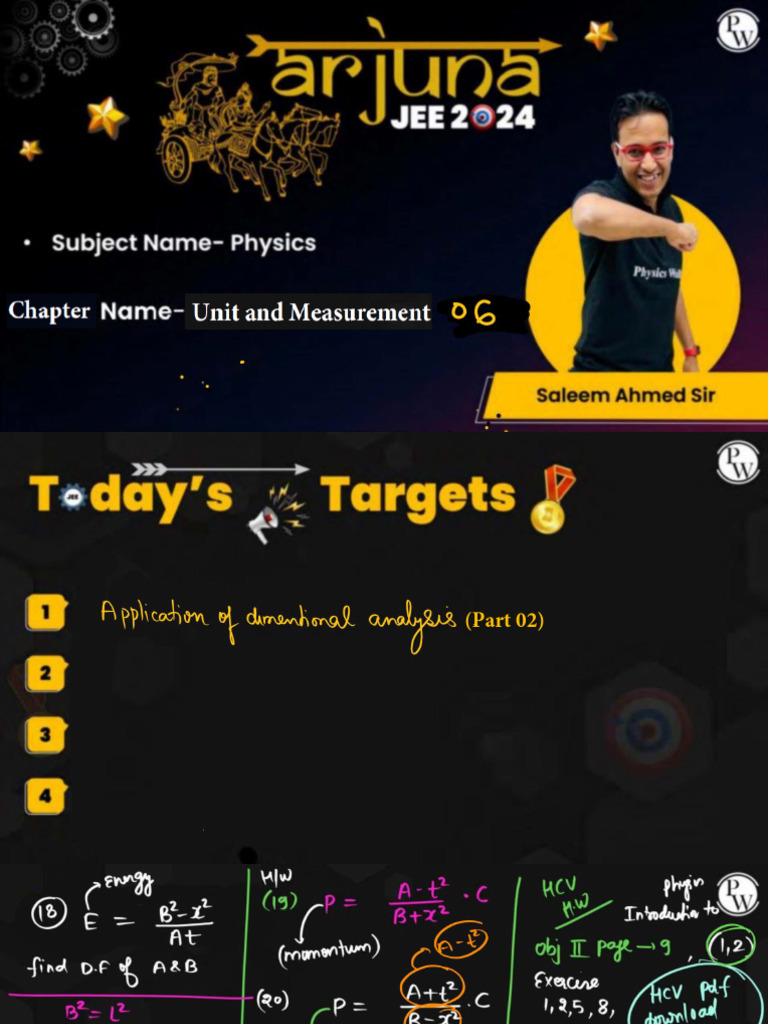 Arjuna Unit and Dimension Saleem Sir 24-04-2023 PDF | PDF