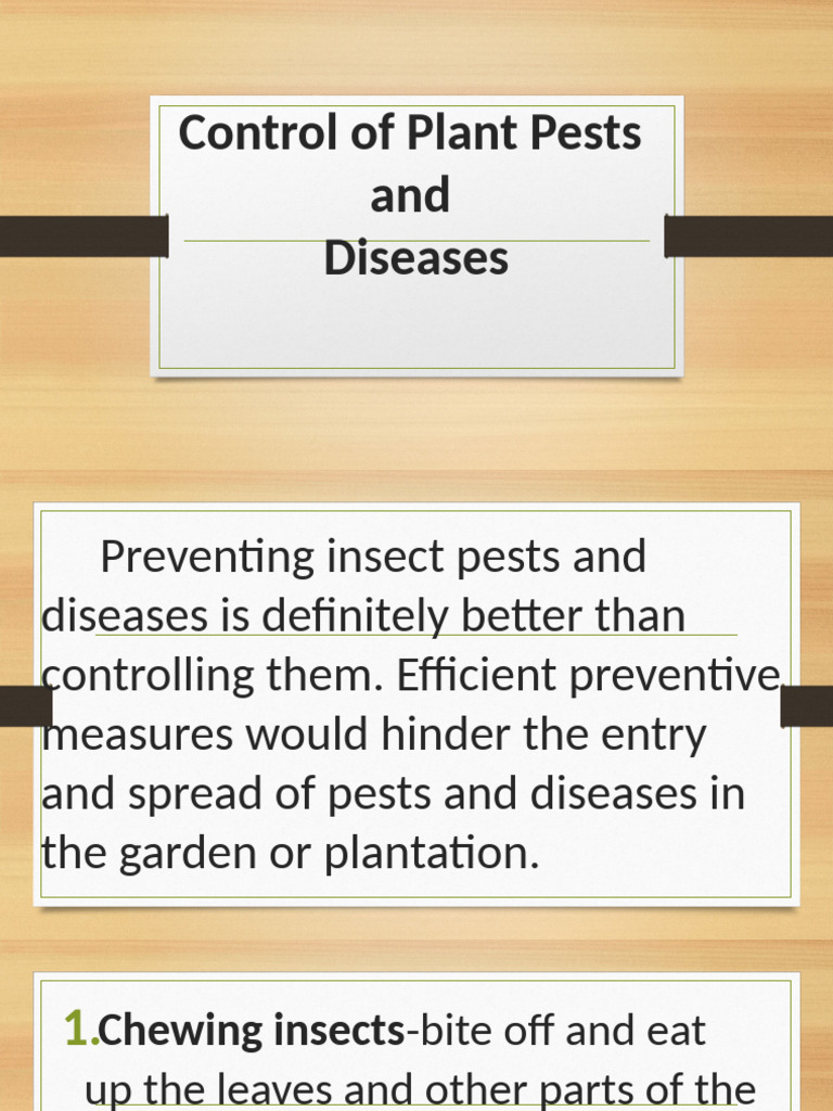 Control of Plant Pests | PDF