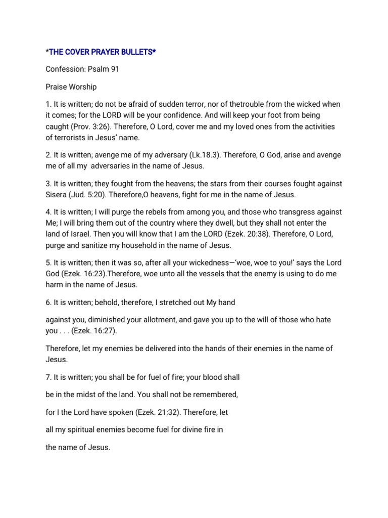 Prayer Bullets Prayer Eagles | PDF