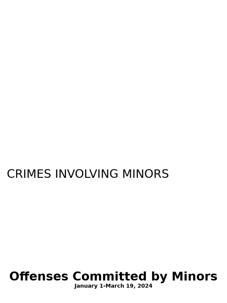 Crimes Against Minors | PDF | Crimes | Crime & Violence