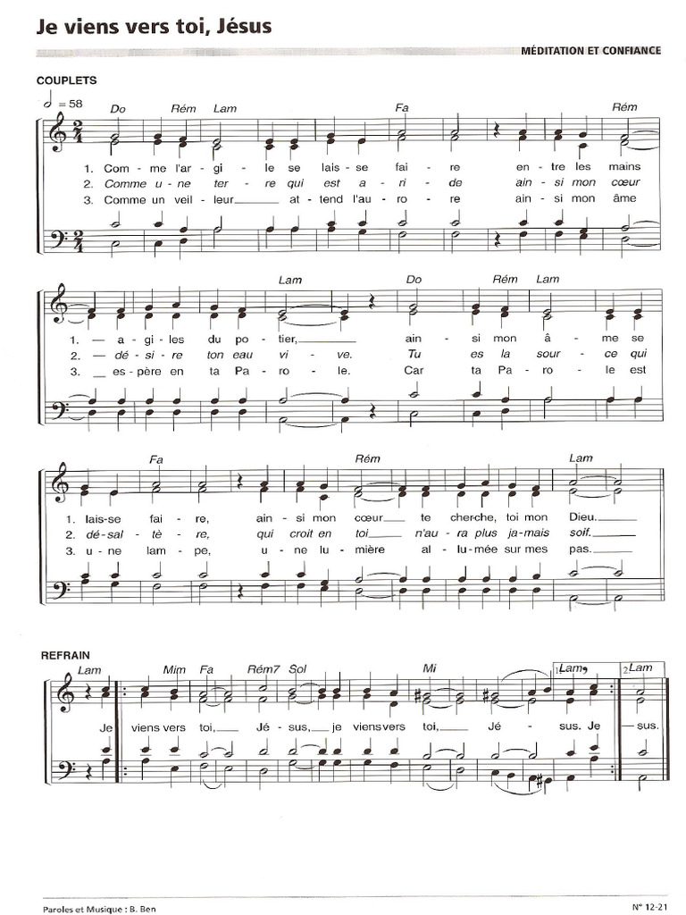 Je Viens Vers Toi Jesus | PDF