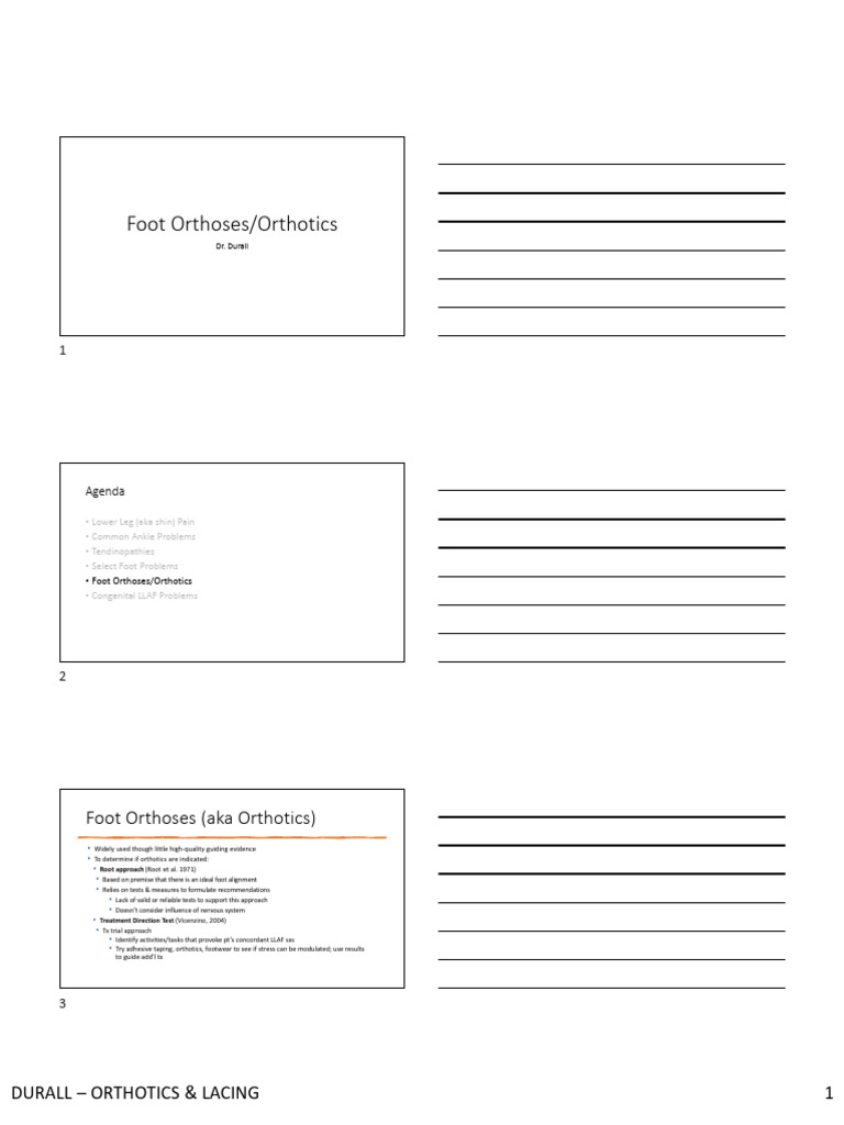 8 Llaf Orthotics & Lacing | PDF | Foot | Shoe