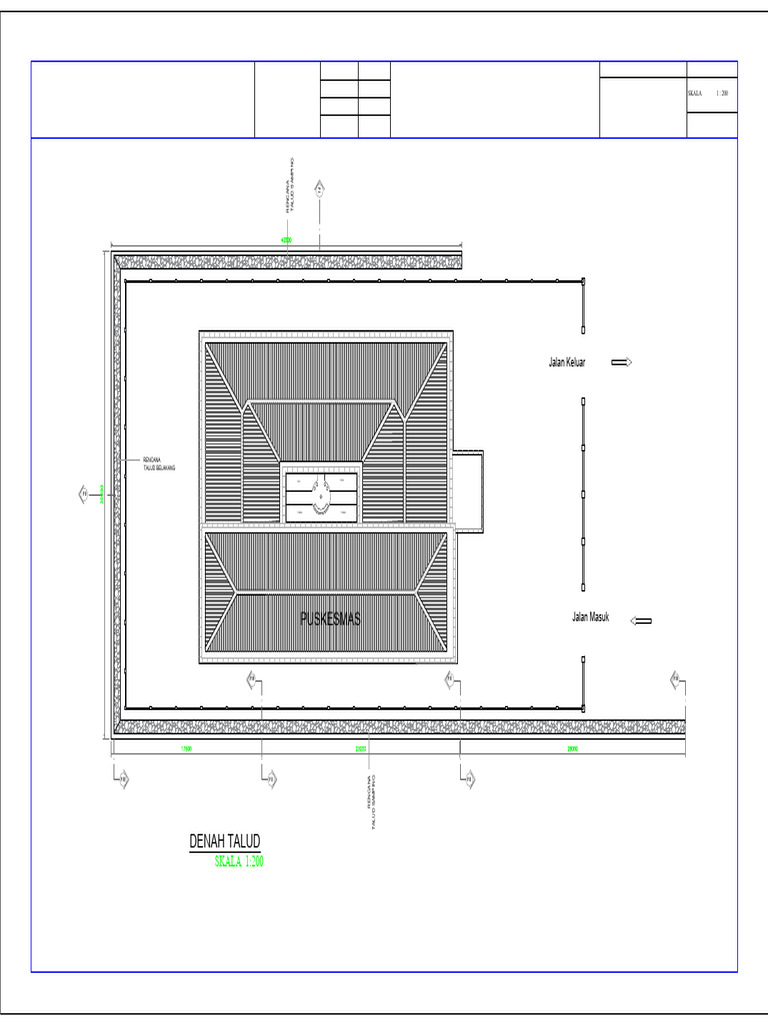 Rencana Talud dan Struktur Taman 1:200 | PDF