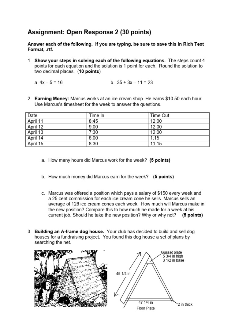 Unit 2 Open Response | PDF