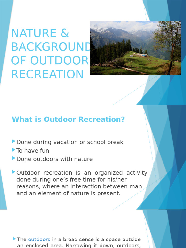 Outdoor Recreation Activities Overview | PDF