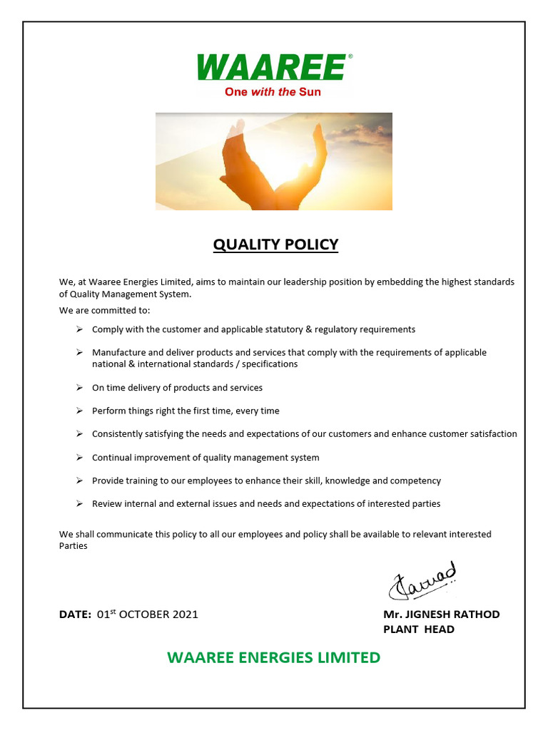 Documents Quality Policy SG b2057541d9-1 | PDF