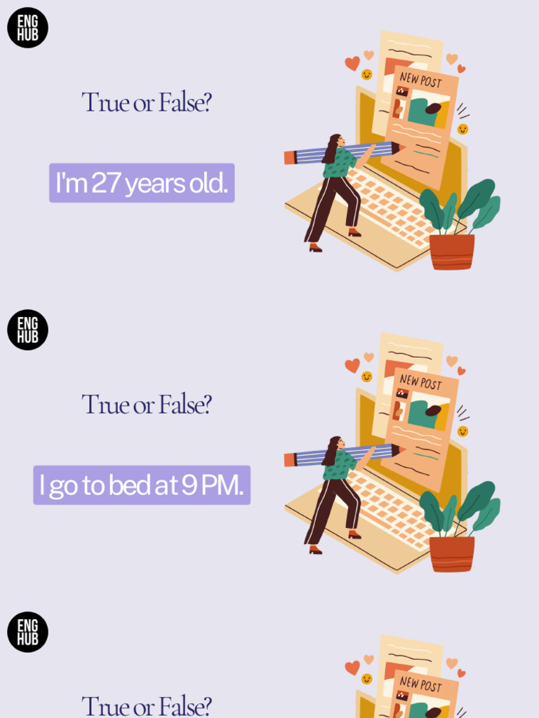 A1 True or False About You | PDF