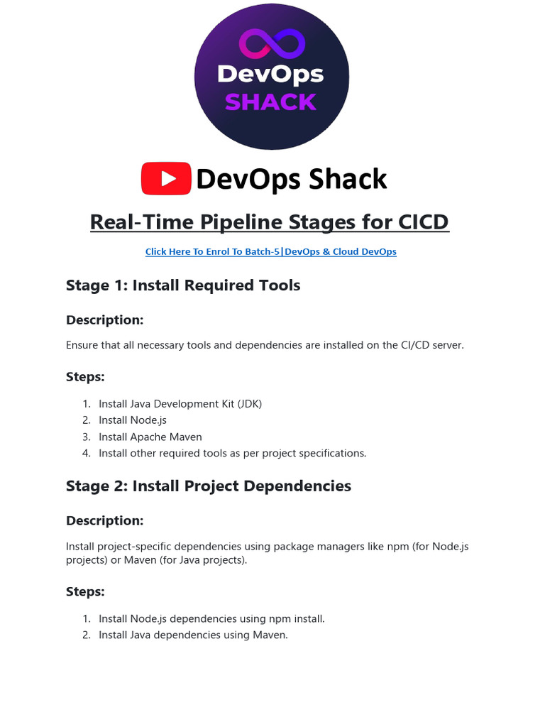 DevOps Shack Pipeline Stages | PDF | Software Repository | Version Control