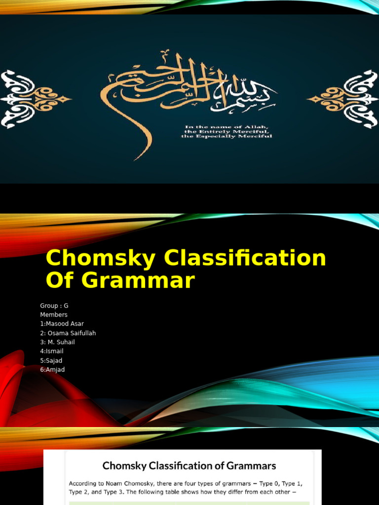 Chomsky's Grammar Classification | PDF