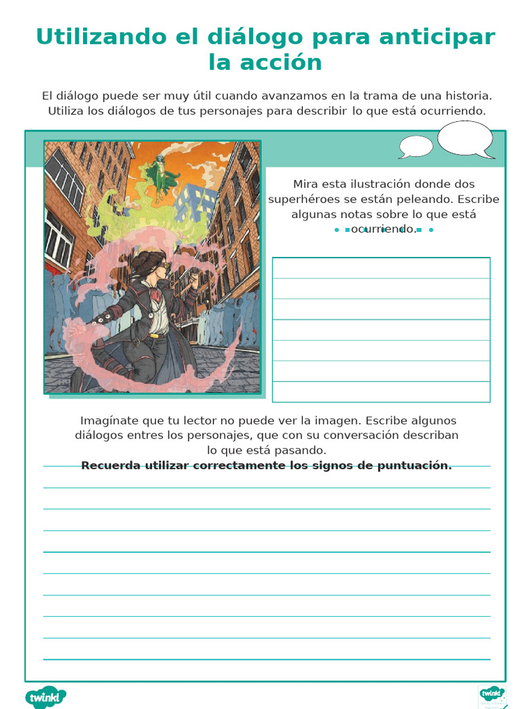 Es SL 2548264 Ficha de Actividad Utilizando El Dialogo para Anticipar La Accion - Ver - 1 | PDF