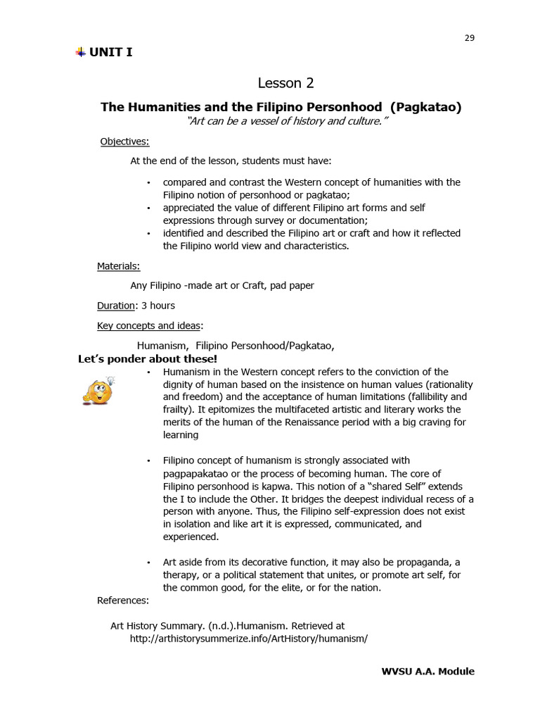 Filipino Personhood and Humanities Insights | PDF