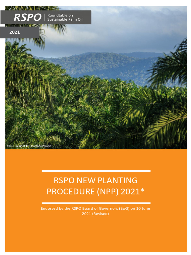 RSPO New Planting Procedure 2021 | PDF | Natural Environment