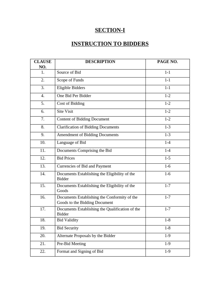 TOC Section I | PDF