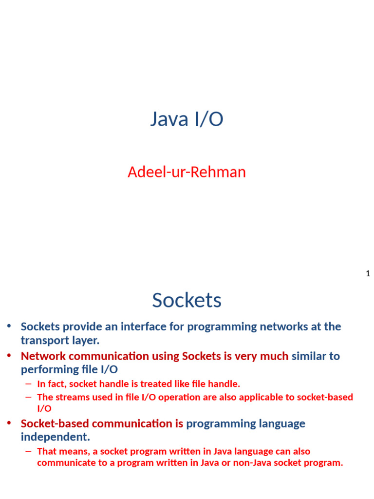 Lecture 5 | PDF | Port (Computer Networking) | Network Socket