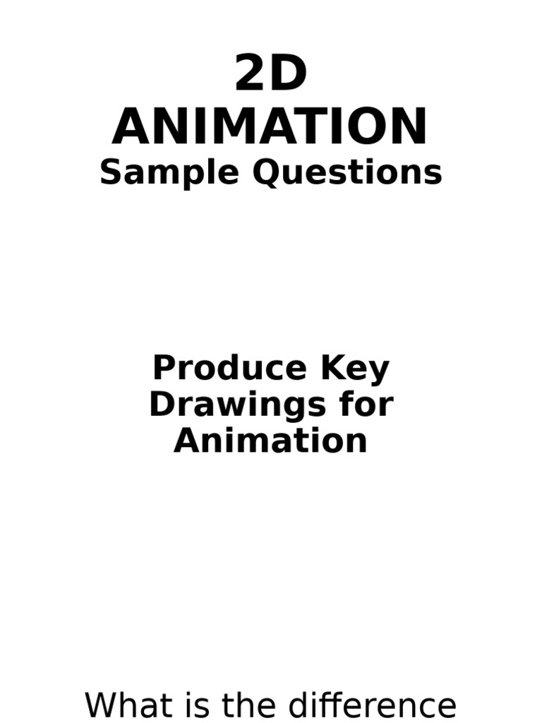 2d Animation Sample Questions | PDF | Adobe Flash | Animation