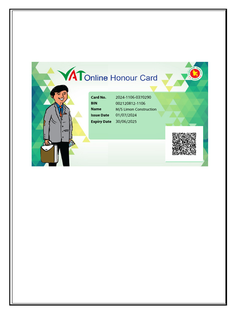 VAT Honour Card | PDF