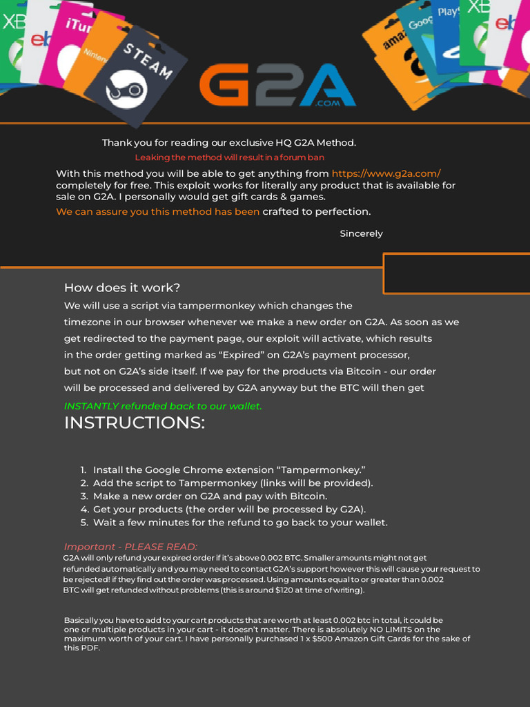 G2A Free Purchase Exploit Guide | PDF | Http Cookie | Bitcoin