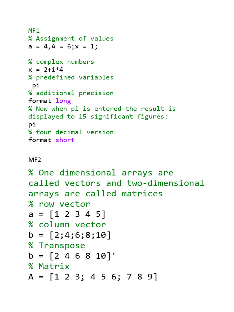Matlab Fundamentals | PDF Matlab Fundamentals | PDF