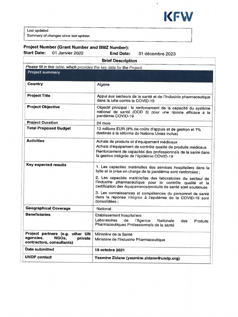 KFW Prodoc Signed | PDF