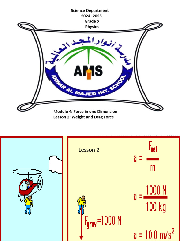 Weight and Drag Force in Skydiving | PDF | Force | Weight